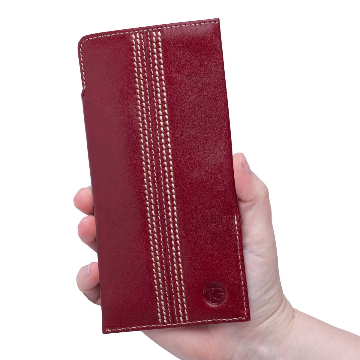 The Game Spectator leather soft glasses case- Cherry – My Store